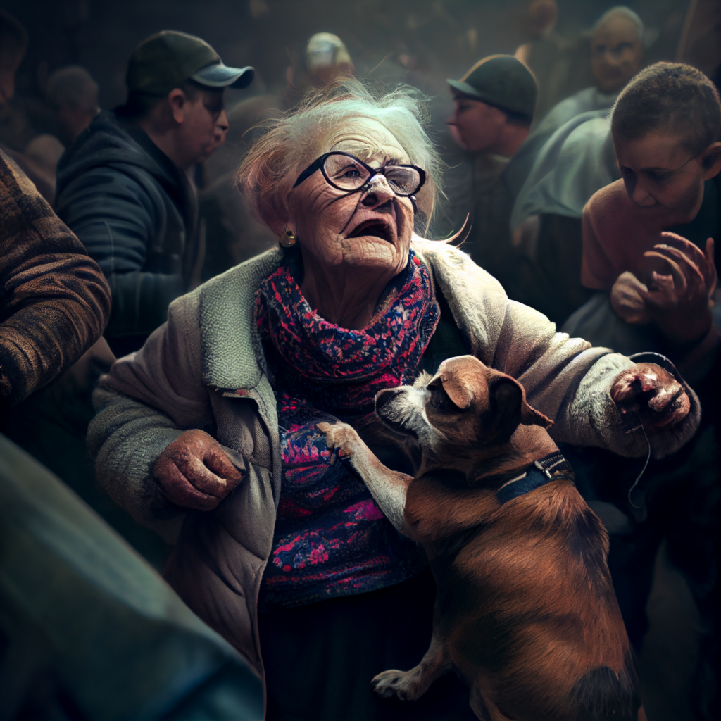 Dog-Gone: Old Lady Captures Hearts of Mosh Pit After Small Dog Goes ...